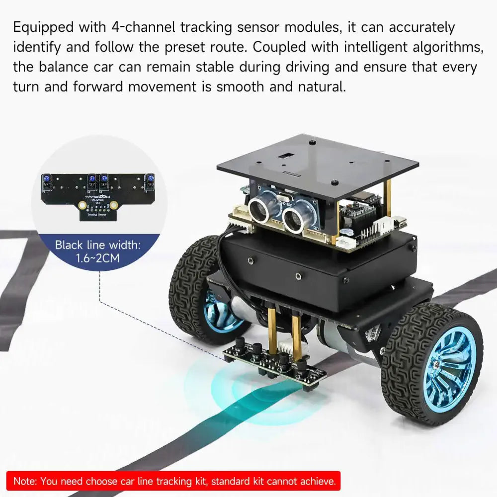 Yahboom STM32 Self-balancing Robot Car--Line tracking kit - RobotShop