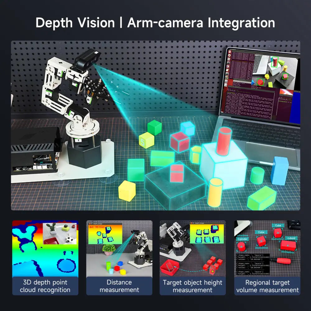 Yahboom DOFBOT Pro 3D Depth Vision Robotic Arm-Ultimate Version with Jetson NANO 4GB SUB Board ...