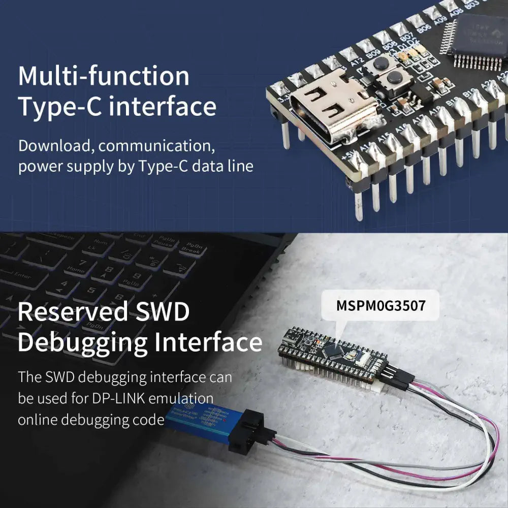 MSPM0G3507 Mini Development Board-Board + TFT screen - RobotShop