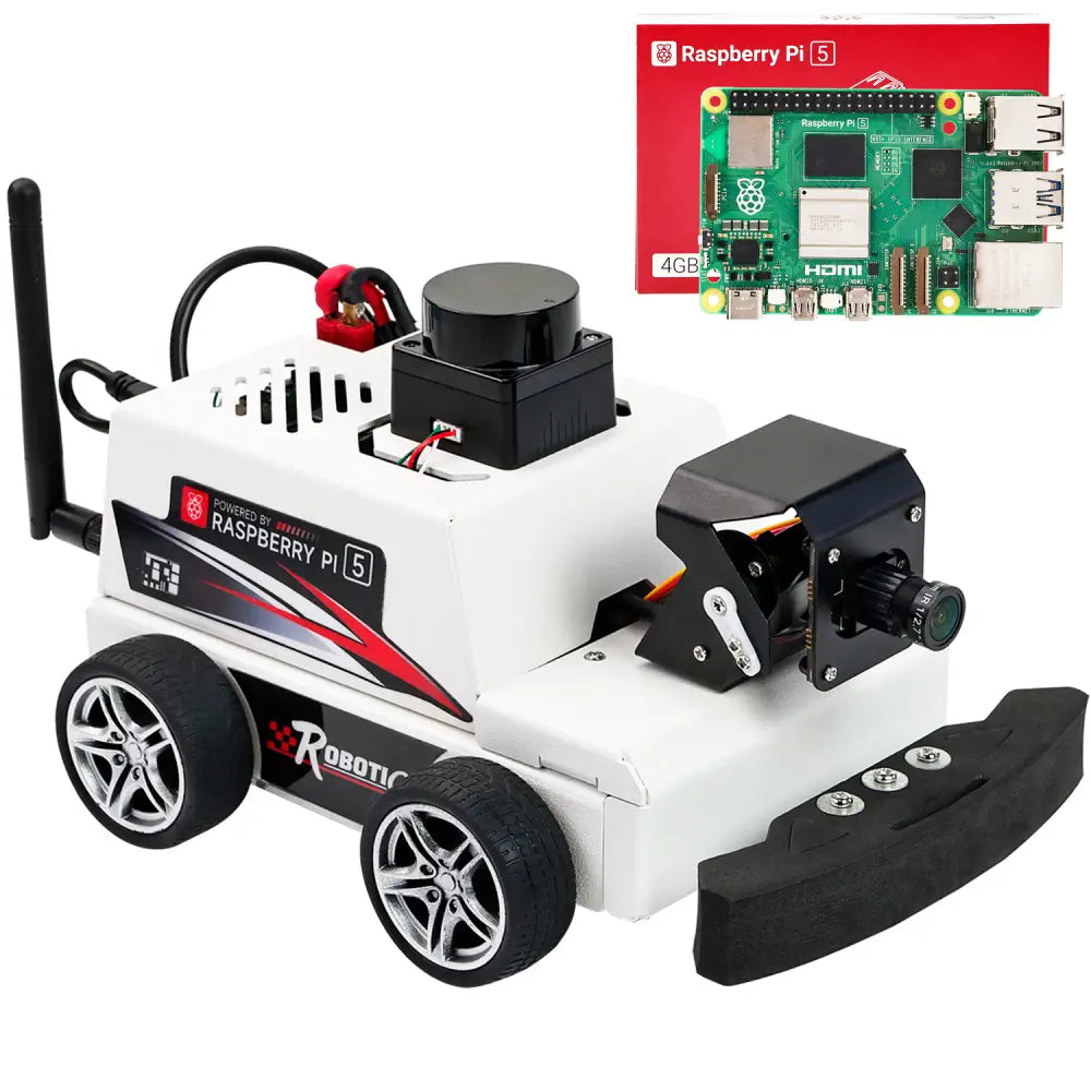 Kit de Coche Robot Visual AI ROS2 Yahboom Raspberry Pi 5 2DOF Lidar Proyecto de Educación STEM ...