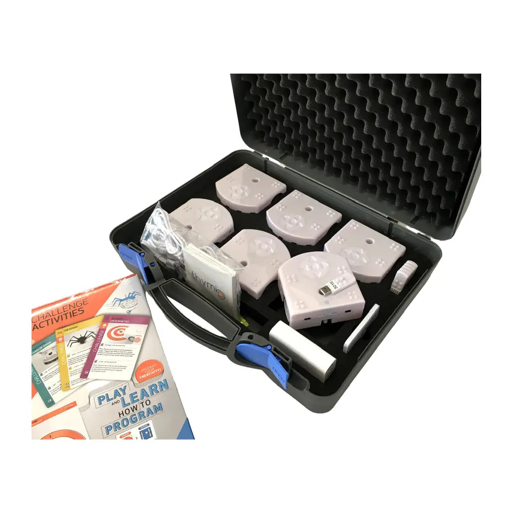 ThymioAI - Suitcase for 6 robots - RobotShop