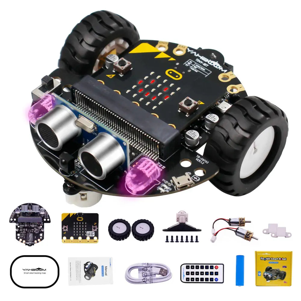 Yahboom Tiny:bit Smart Robot Car for STEM Coding Education, Powered By Micro:bit w/ Microbit ...