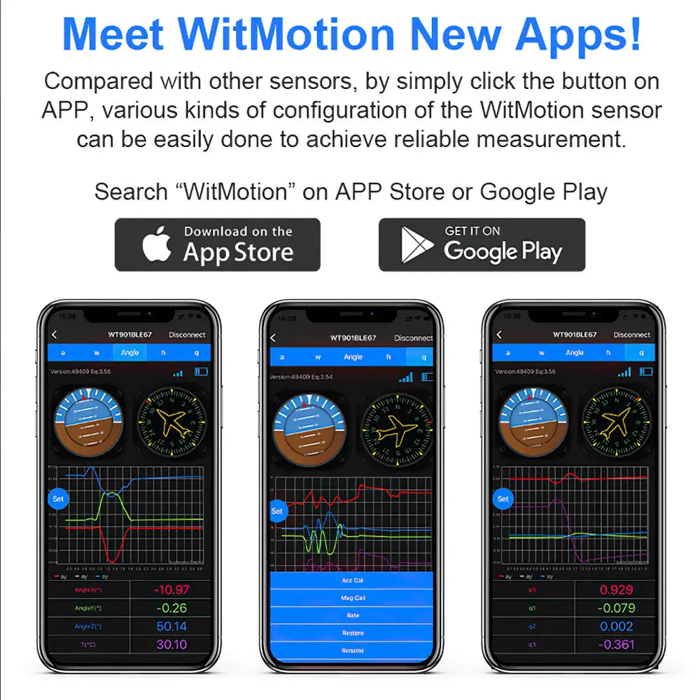 Witmotion WT9011DCL MPU9250 Bluetooth Accelerometer Sensor, High-Precision 9-Axis Gyroscope ...