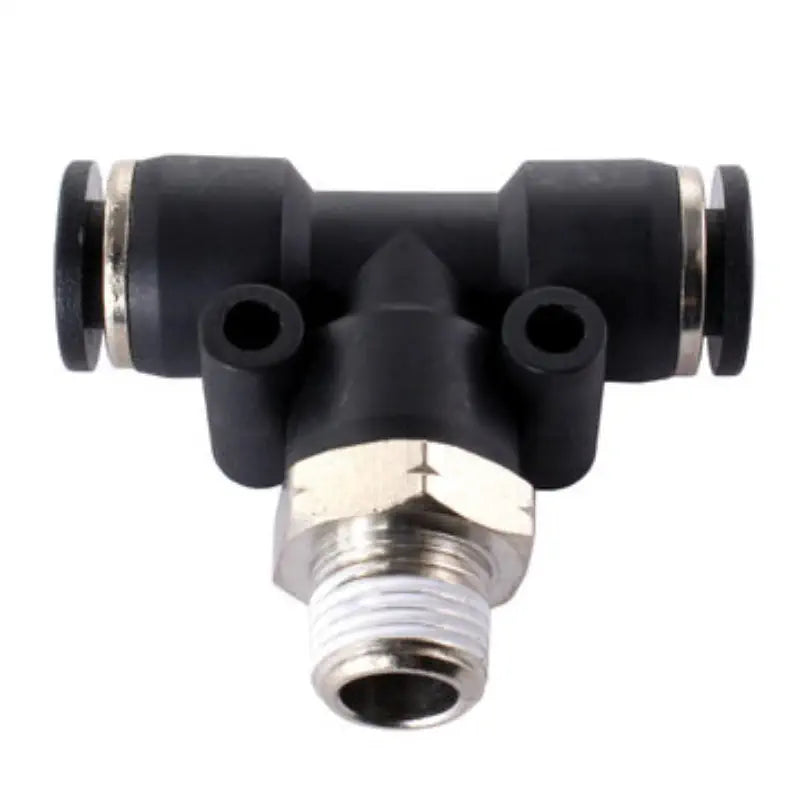 AndyMark Pneumatic Fitting 1/8 NPT Male Branch Tee 1/4 Tube - RobotShop