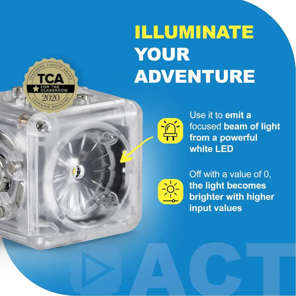 Modular Robotics Flashlight Cubelet Stem Robotics Blocks Construction Kit Robotshop