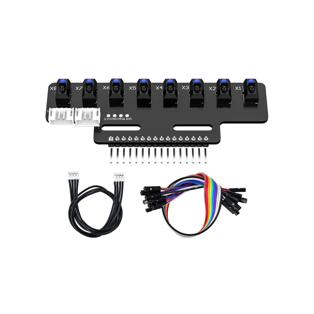 Yahboom 8 channel infrared tracking sensor module--Module+Flat cable+DuPont line - RobotShop