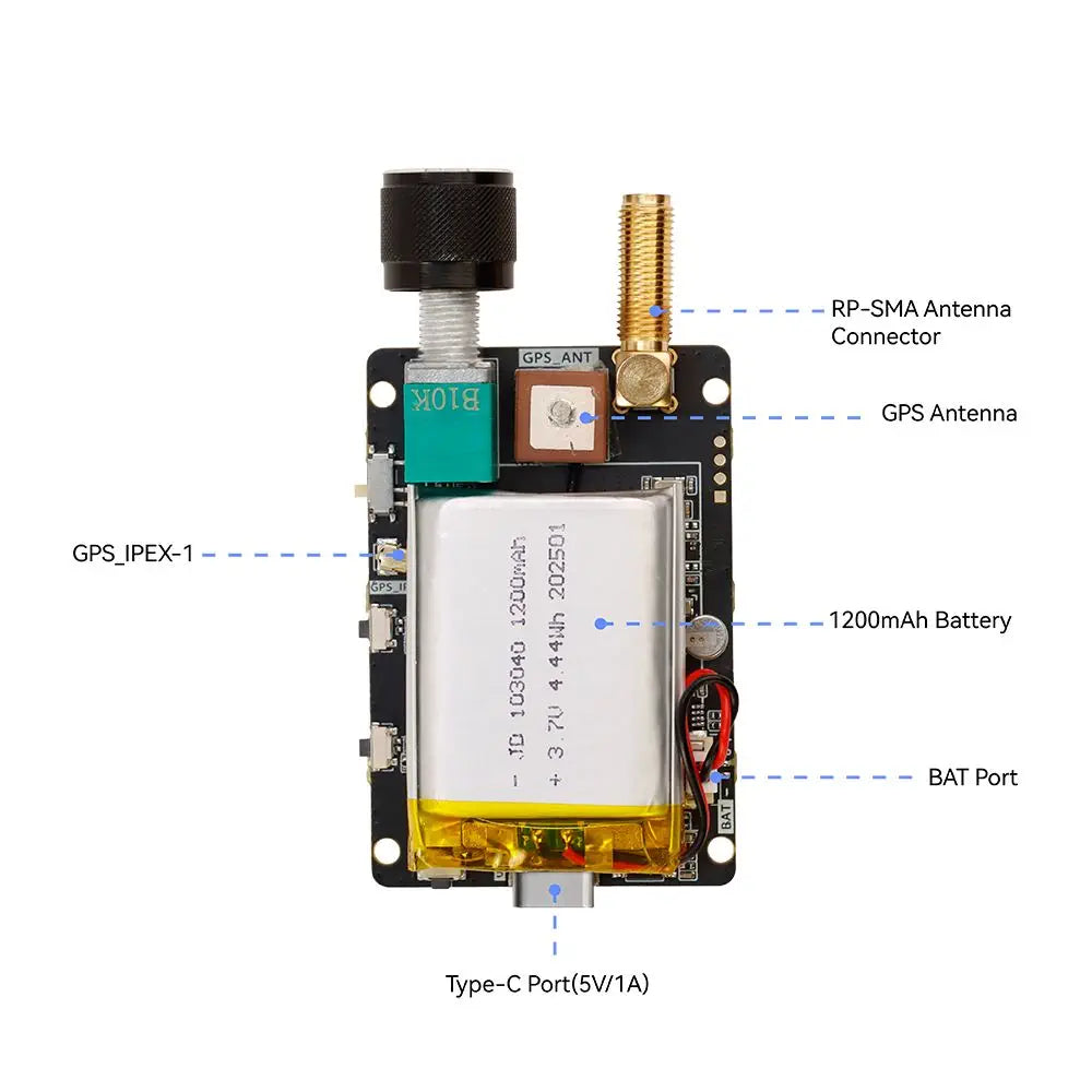 Elecrow ThinkNode M1 LoRa Meshtastic Transceiver 1.54" EPD Screen GPS Function nRF52840 wo/ Case ...