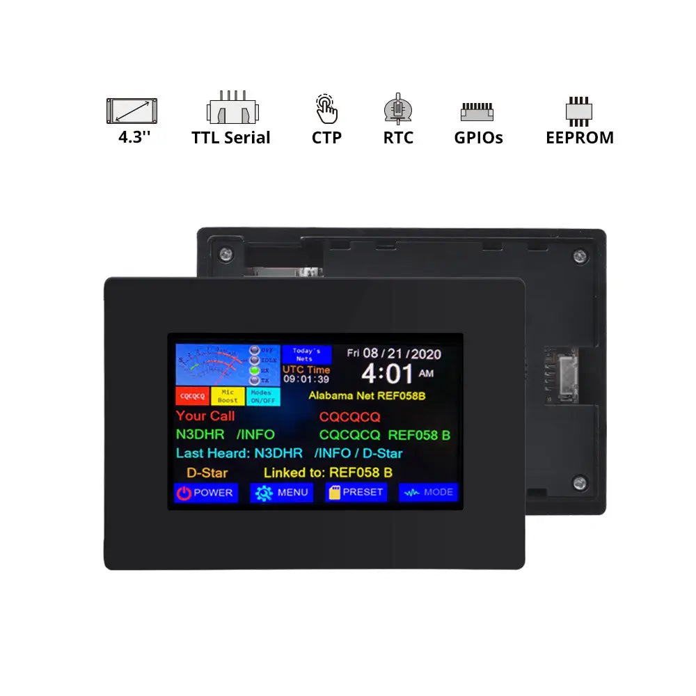 Nextion 4.3 inch Intelligent Series HMI Touch Display with Enclosure - RobotShop