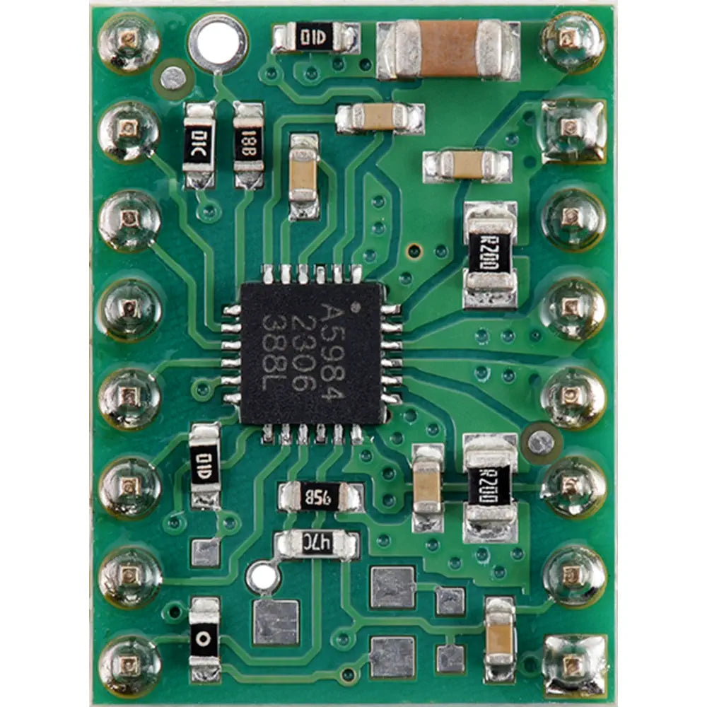 Pololu A5984 Stepper Motor Driver Carrier, Fixed 750mA@5V / 500mA@3.3V (Soldered Header Pins ...