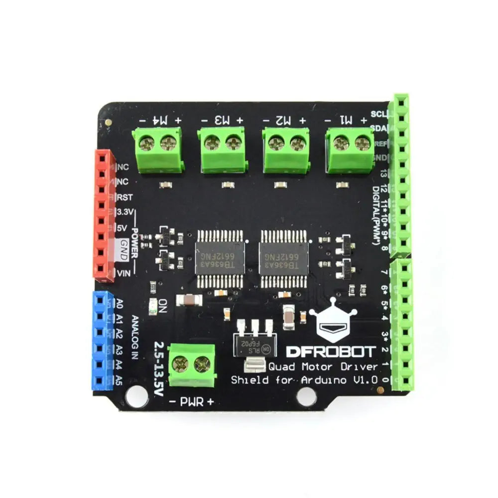 Quad DC Motor Driver Shield for Arduino - RobotShop