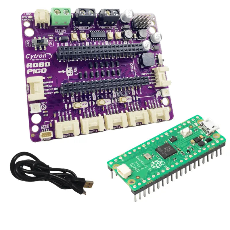Robo Pico Simplifying Robotics For Rpi Picopico W Robo Picorpi Pico And Headers Robotshop
