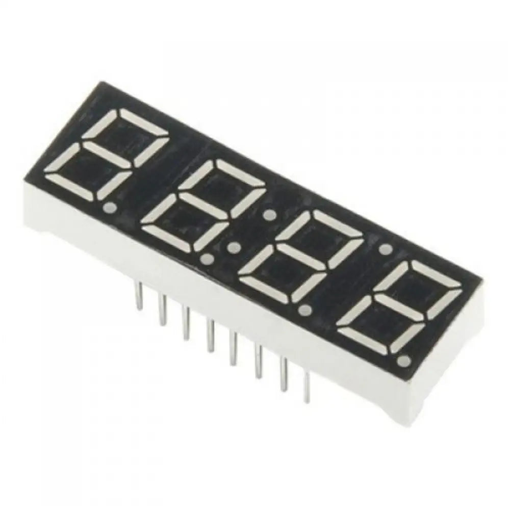 4-Digit, 7-Segment Display (Red) - RobotShop