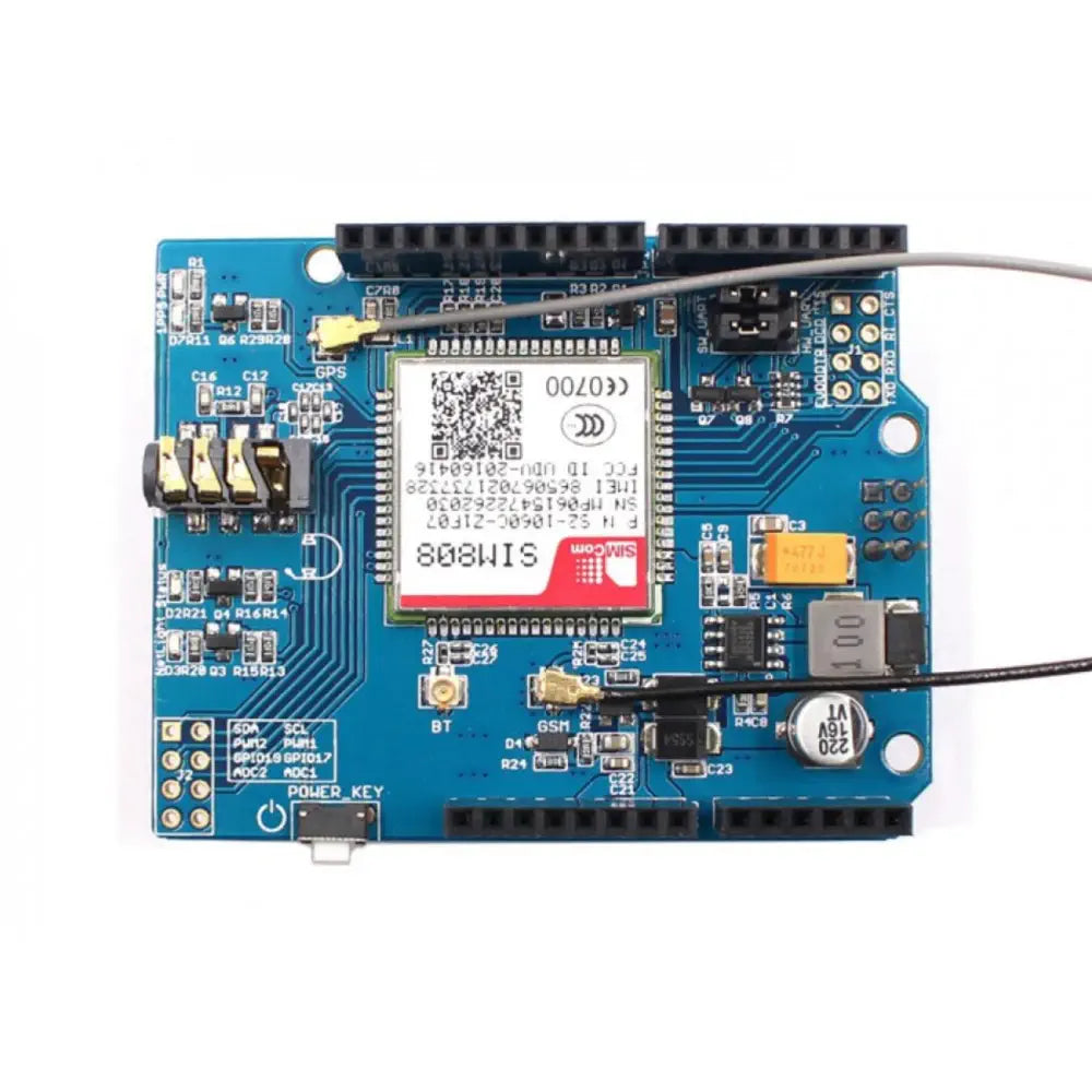 SIM808 GPS/GPRS/GSM Arduino Shield - RobotShop