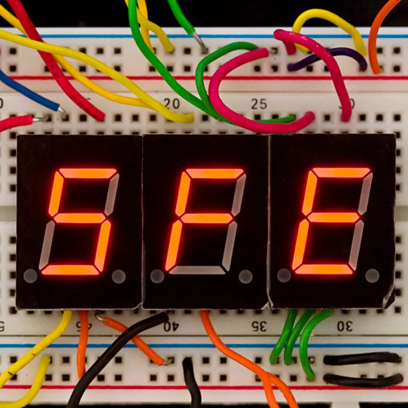 Sparkfun 7-Segment Display - LED (Red) - RobotShop