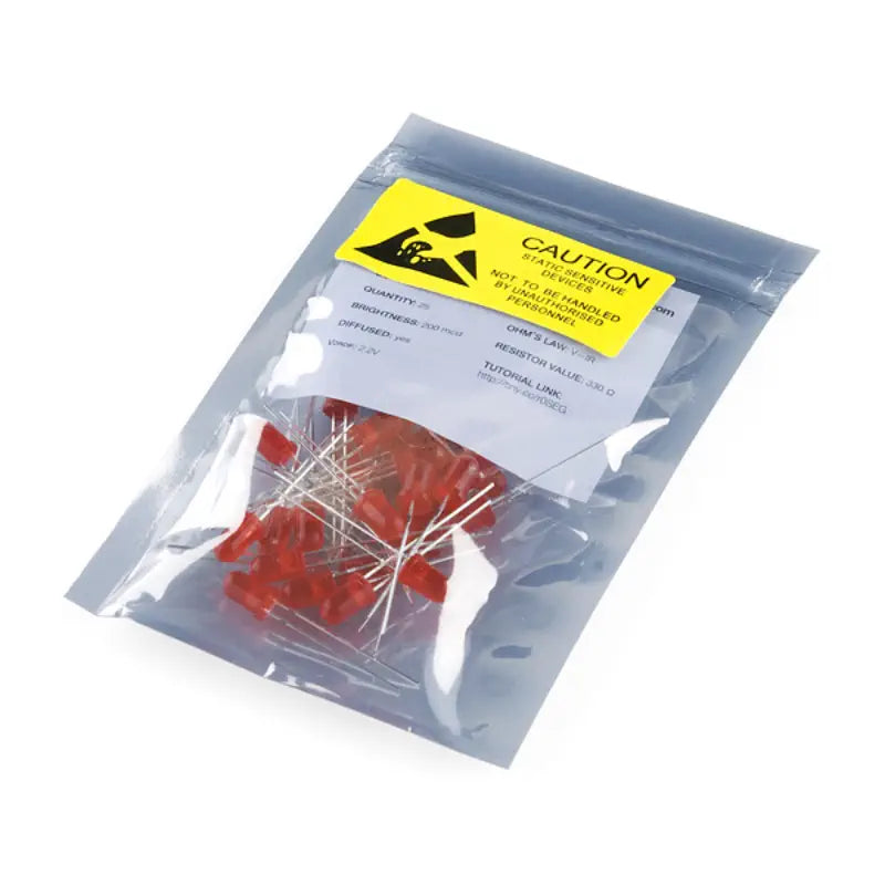 Sparkfun LED - Basic Red 5mm (25 Pack) - RobotShop