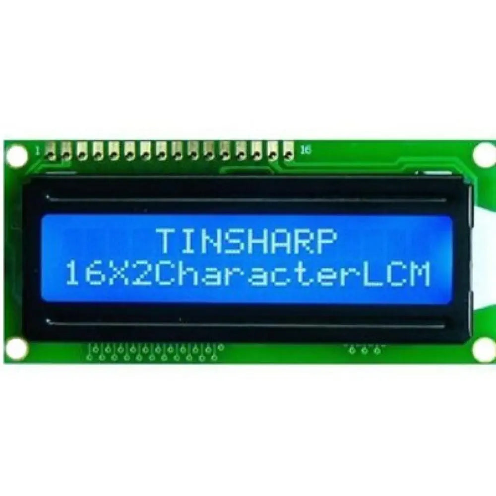 16x2 Character LCD Display White on Blue 5V - RobotShop