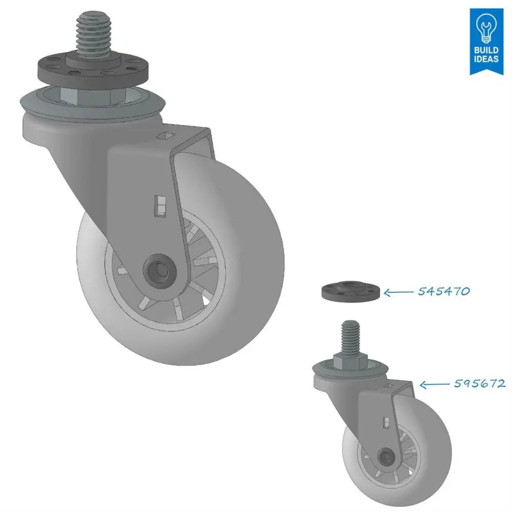 2" Swivel Caster Wheel - RobotShop