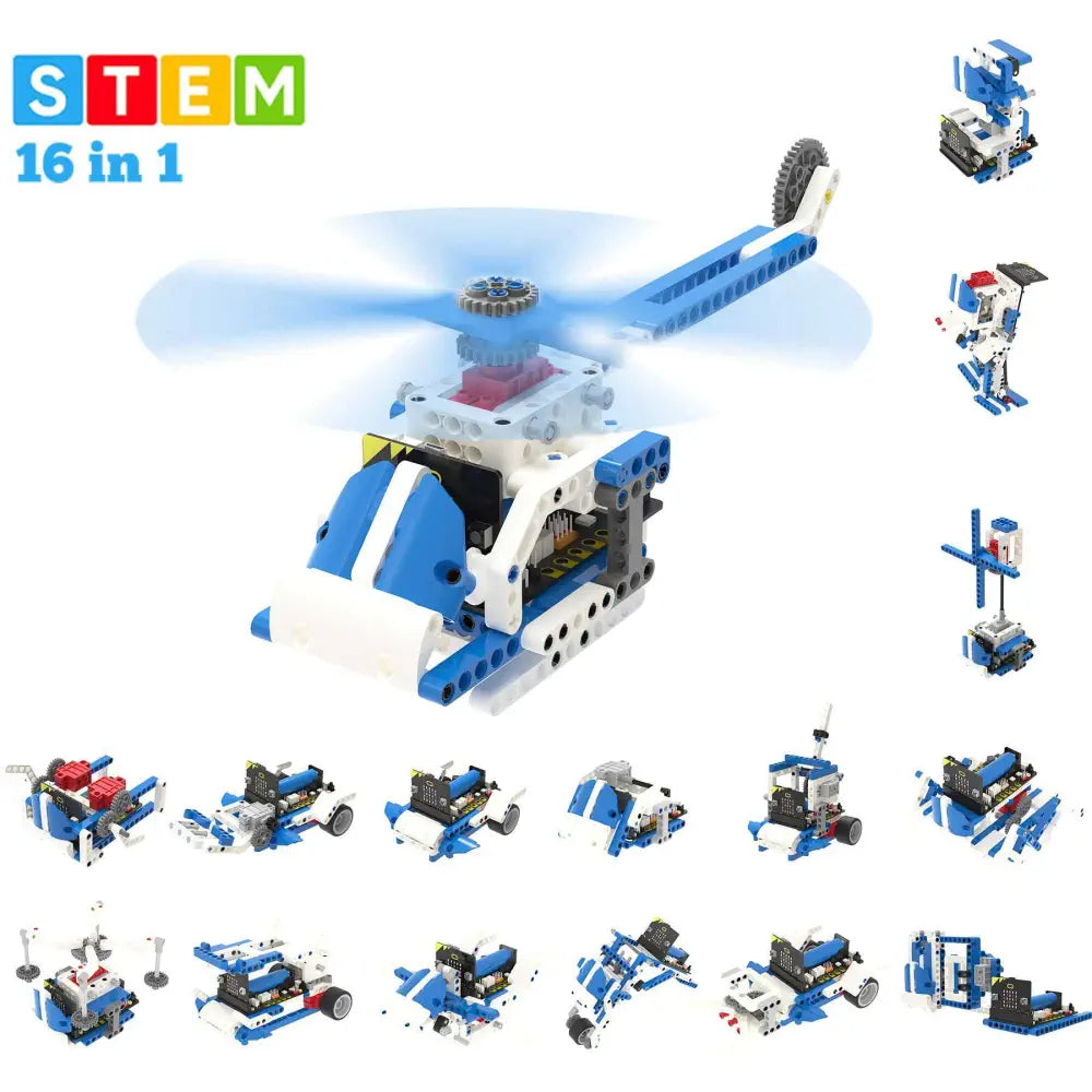 Yahboom Micro bit Building Block Robot Kit 16 in 1 STEM Projects DIY ...