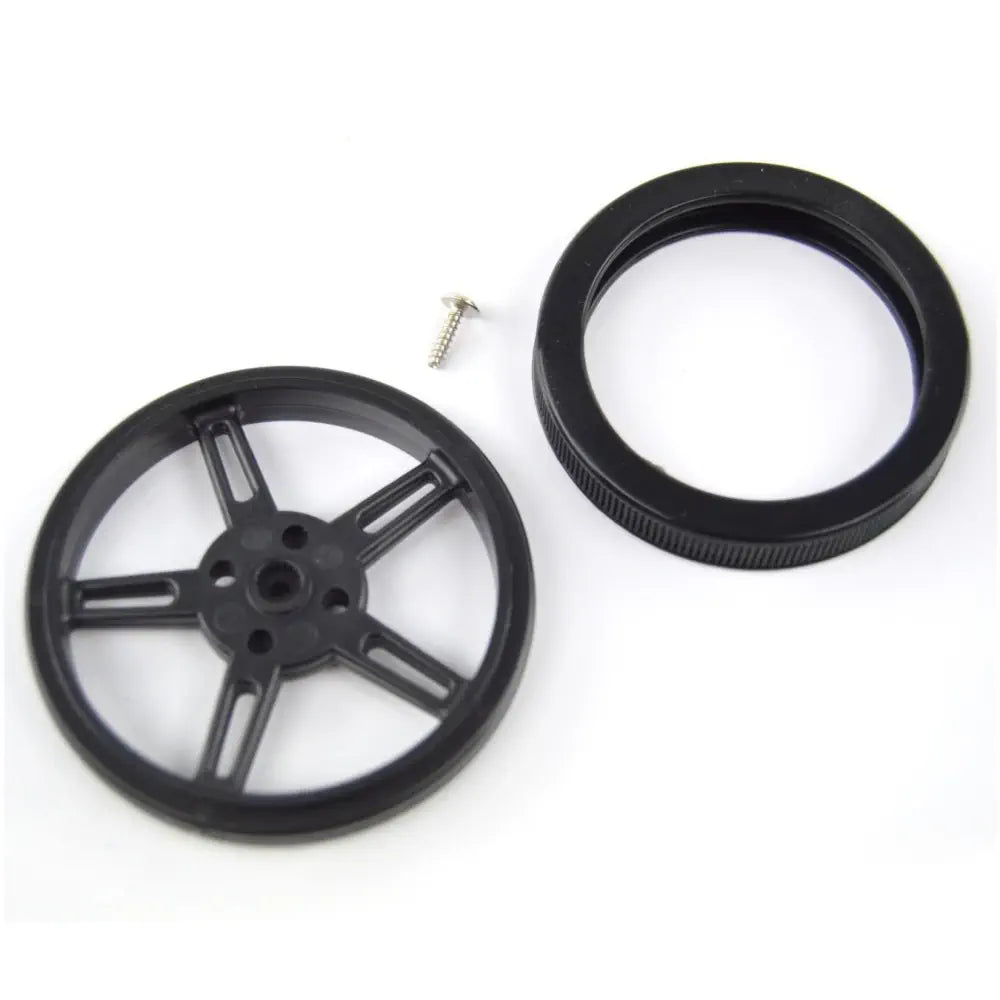 2.4" Wheel for Micro Continuous Rotation FS90R Servo - RobotShop