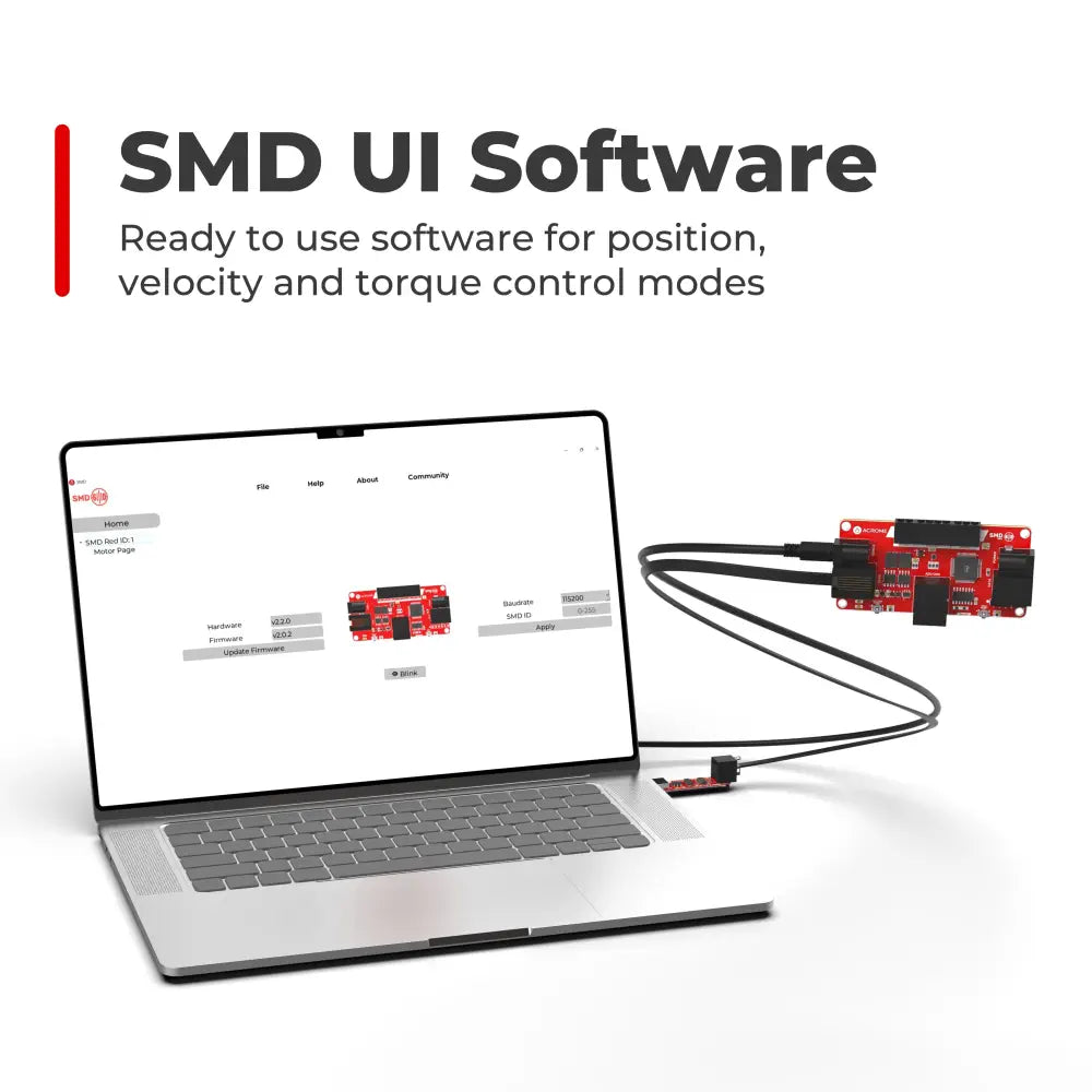 SMD RED Smart Brushed Motor Driver with Speed, Position and Current ...