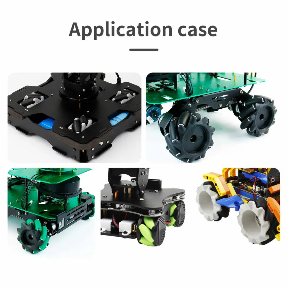 Yahboom Mecanum Wheel Kit for DIY Robot Car - 97mm Hexagonal Coupling ...