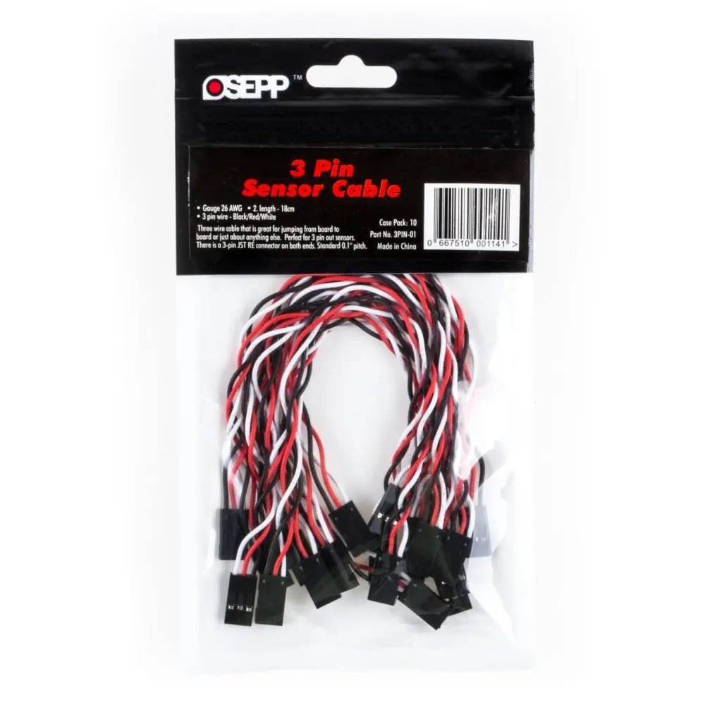 3 Pin Jumper Cable (10pk) - RobotShop