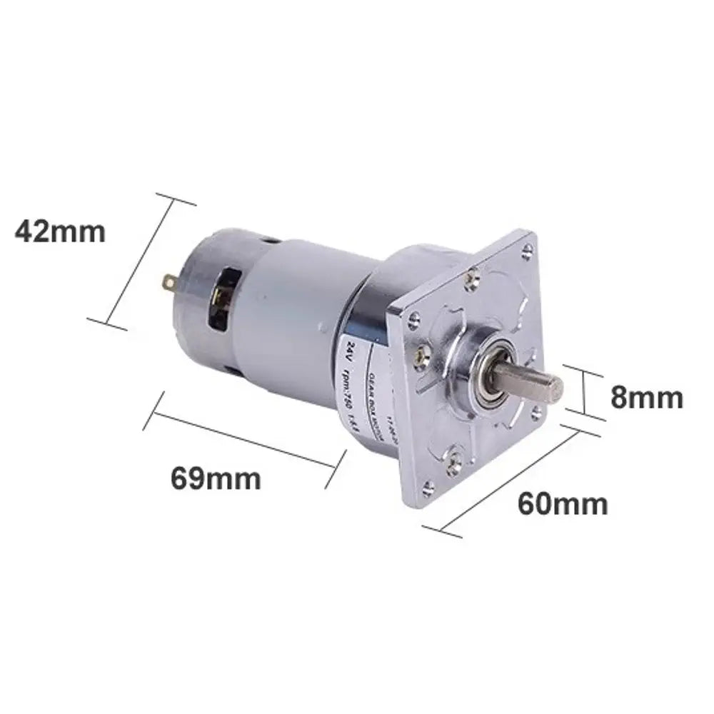 Gearbox Motor 12V DC 60 RPM High Torque Gear Motor – Electric Gearbox ...