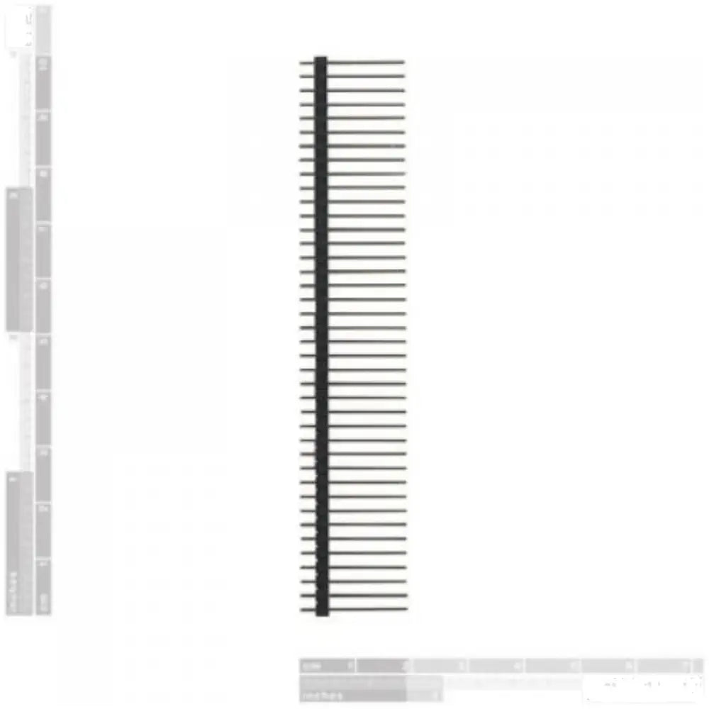 40 Pin Break Away Header - Straight (10 pack) - RobotShop