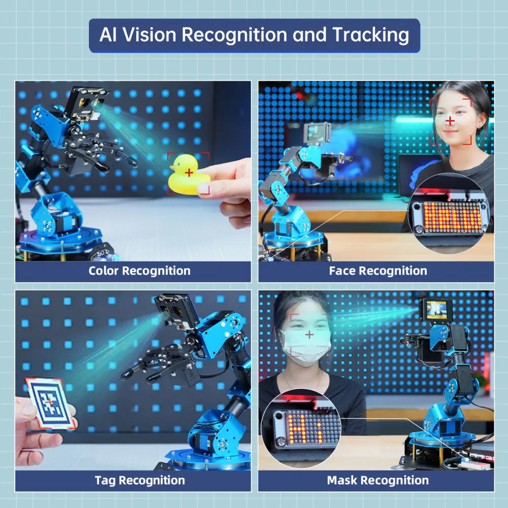 Hiwonder xArm AI Programmable Desktop Robot Arm with AI Vision & Voice ...