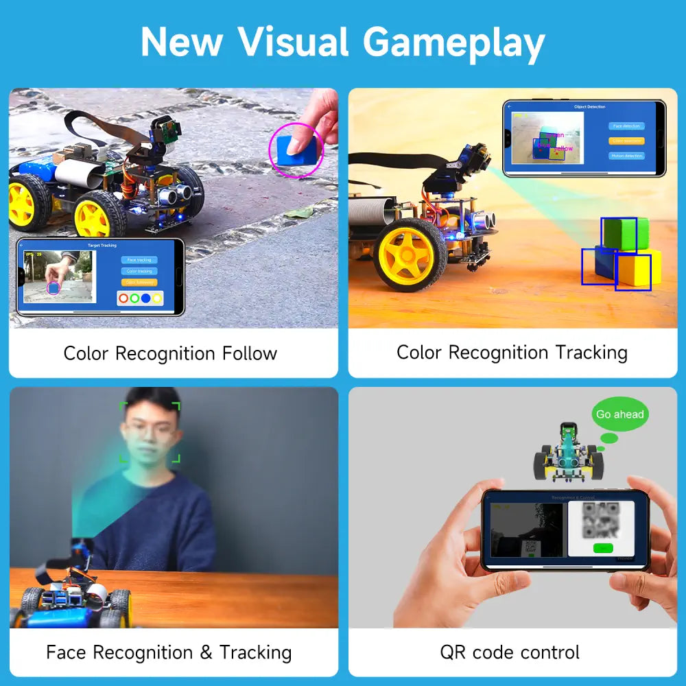 Yahboom Raspbot AI Vision Robot Car with FPV camera for Raspberry Pi 5(With Raspberry Pi 5 8G ...