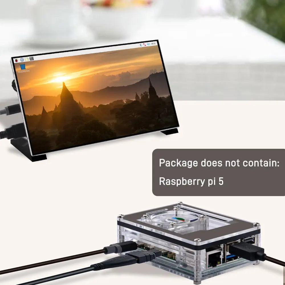 52Pi Acrylic Case 9-Layers Case for Raspberry Pi 5 w/ Fan, Heatsink ...