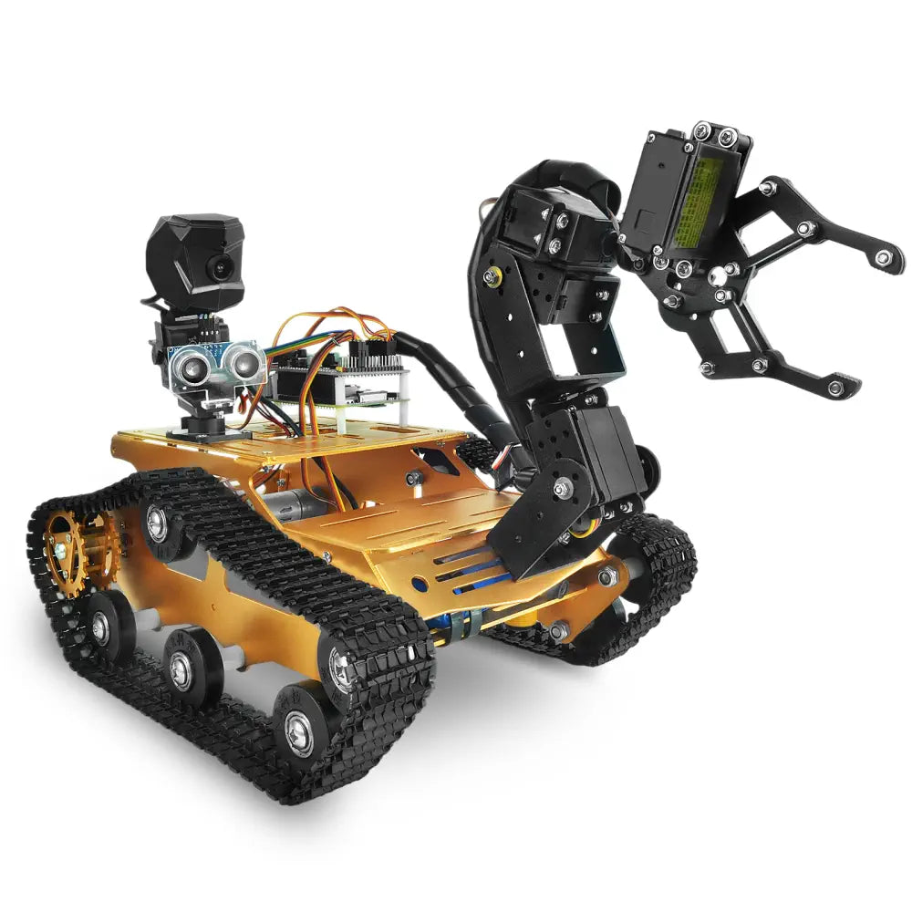 Robot Car Kit with Raspberry Pi 5, 4DOF Robotic Arm, Aluminum Alloy ...
