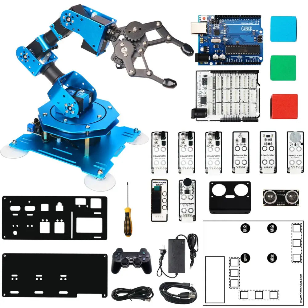 Hiwonder Xarm UNO Robotic Arm w/ Arduino Development Sensor Kit - RobotShop
