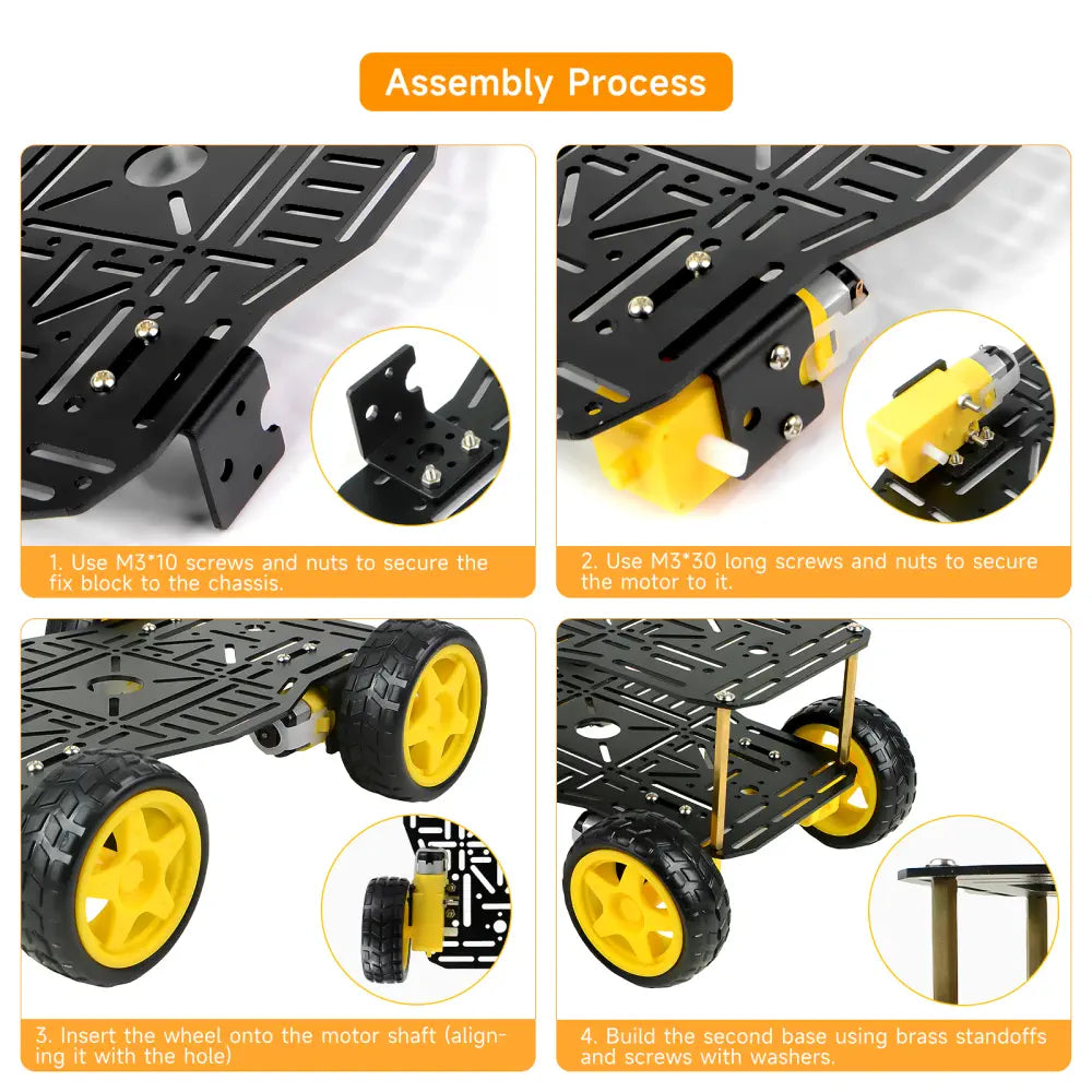Double layer 4WD Robot Car Chassis Kit for Arduino Raspberry Pi with ...
