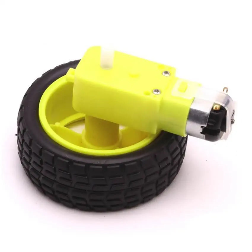 6V 250 RPM Plastic Gearmotor & Wheel - RobotShop