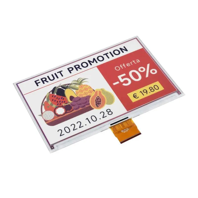 7.3inch ACeP 7-Color e-Paper E-Ink Raw Display, 800x480 Pixels - RobotShop