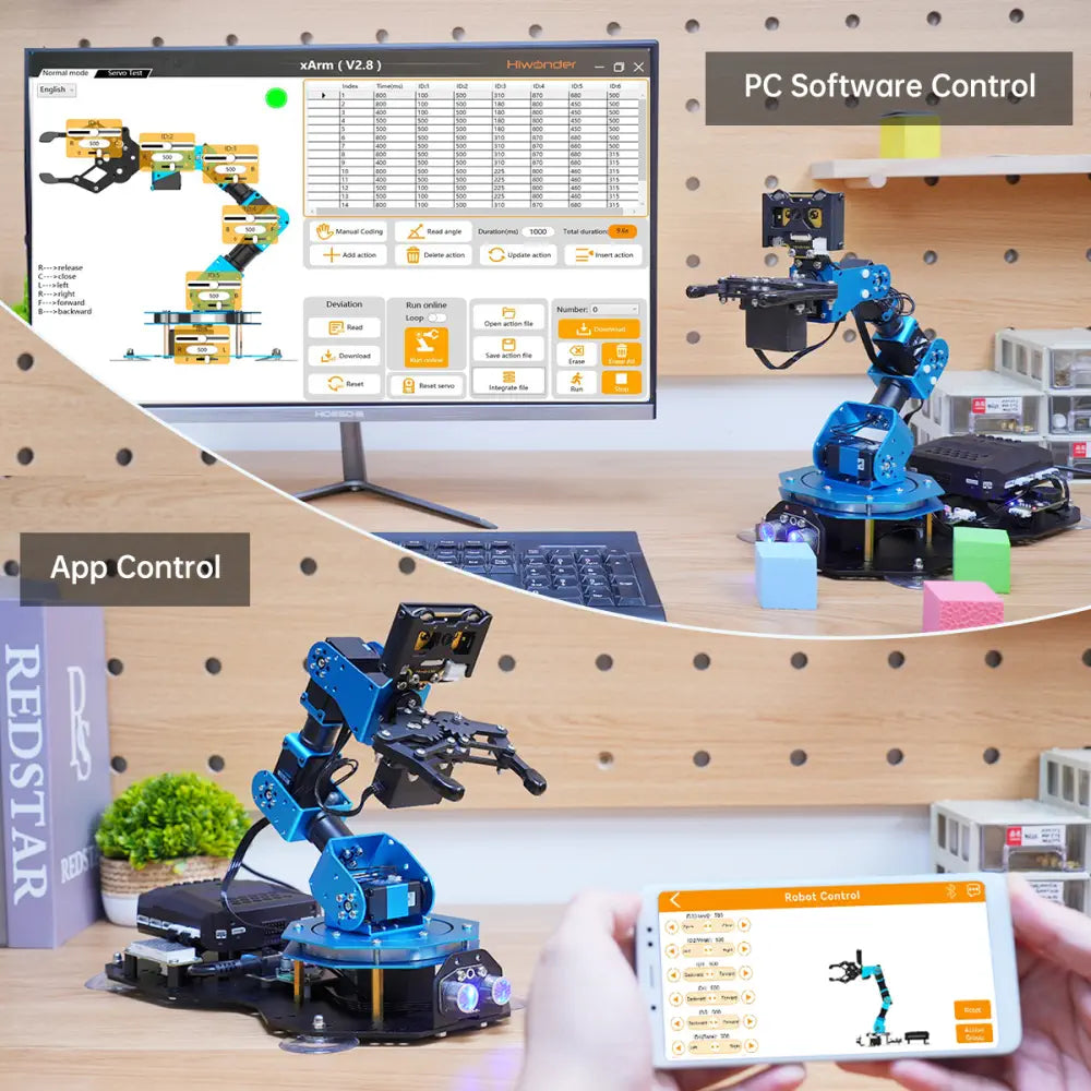 Hiwonder xArm AI Programmable Desktop Robot Arm with AI Vision & Voice ...