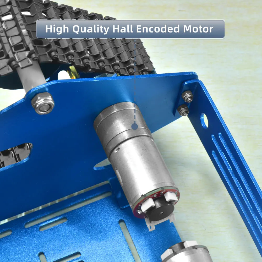 Tank Car Chassis with Motor, Shock Absorbing Robot Chassis Full-Metal ...