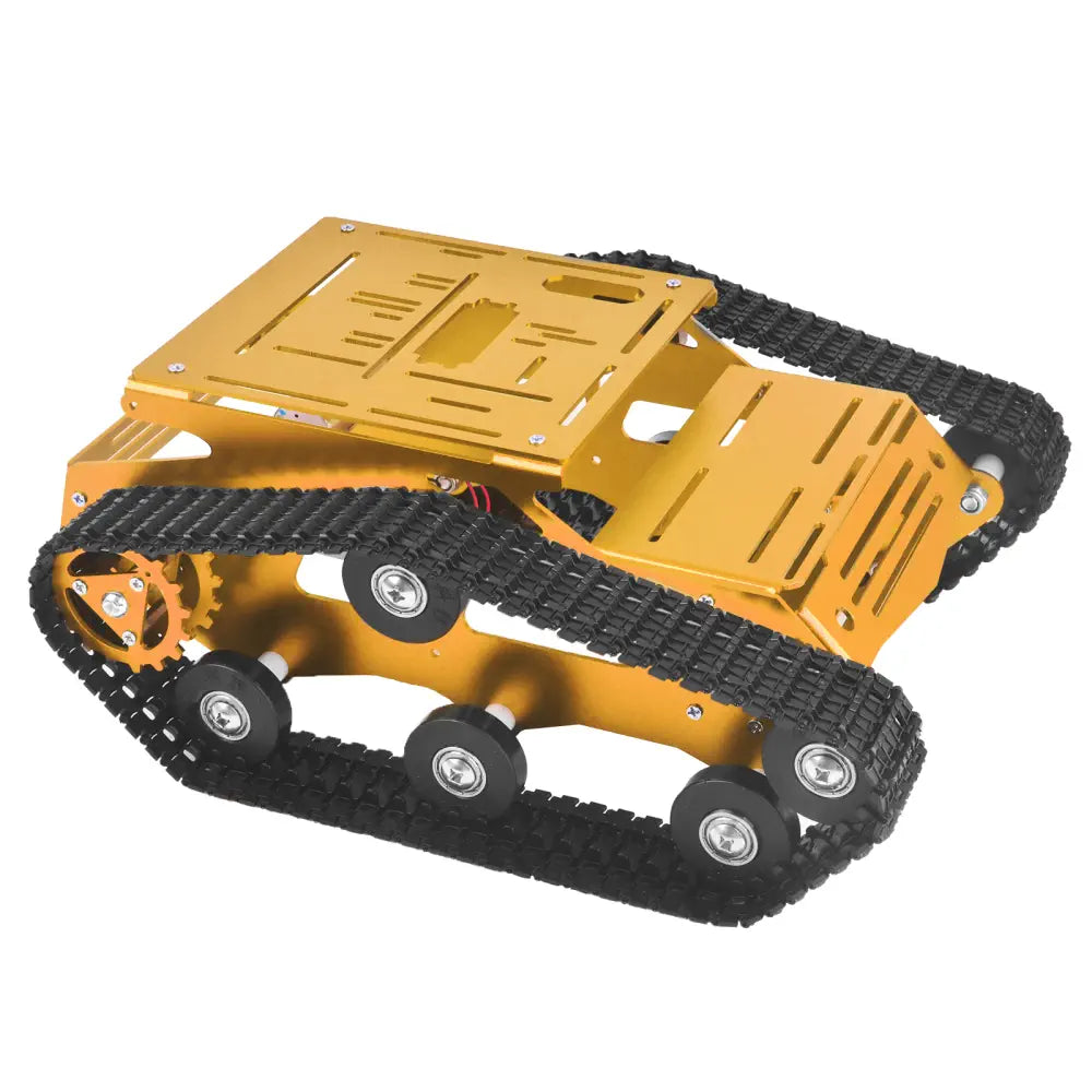 Tank Car Chassis with Motor, Shock Absorbing Robot Chassis Full-Metal ...