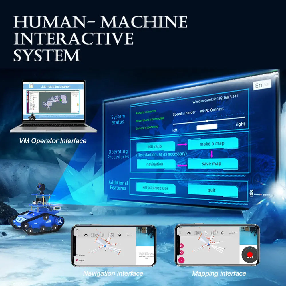 Smart Tank Robot Car ROS SLAM with LIDAR, Aluminum Alloy Chassis ...