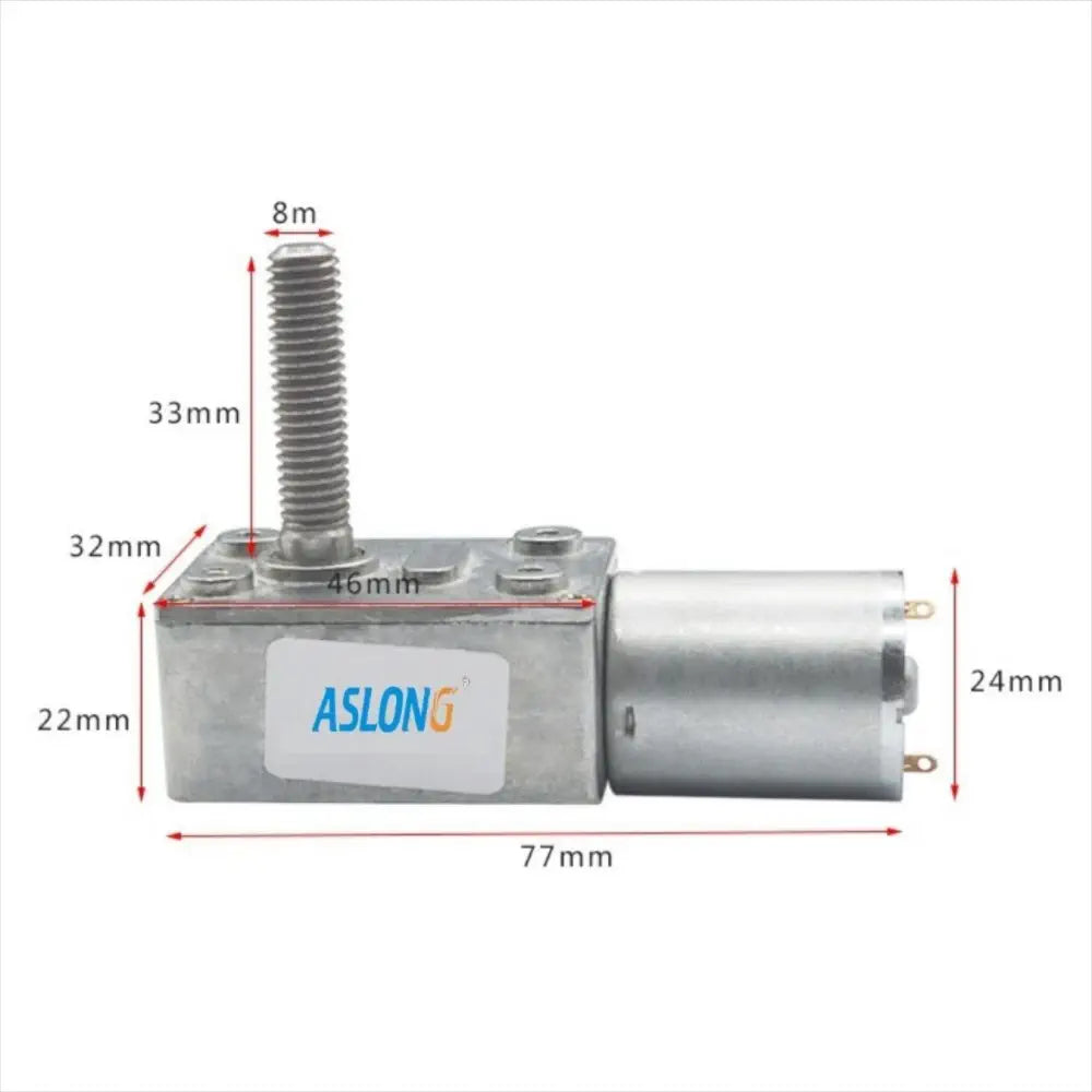 JGY370 12V 30RPM High Torque Screw Shaft Worm DC Gear Motor - RobotShop