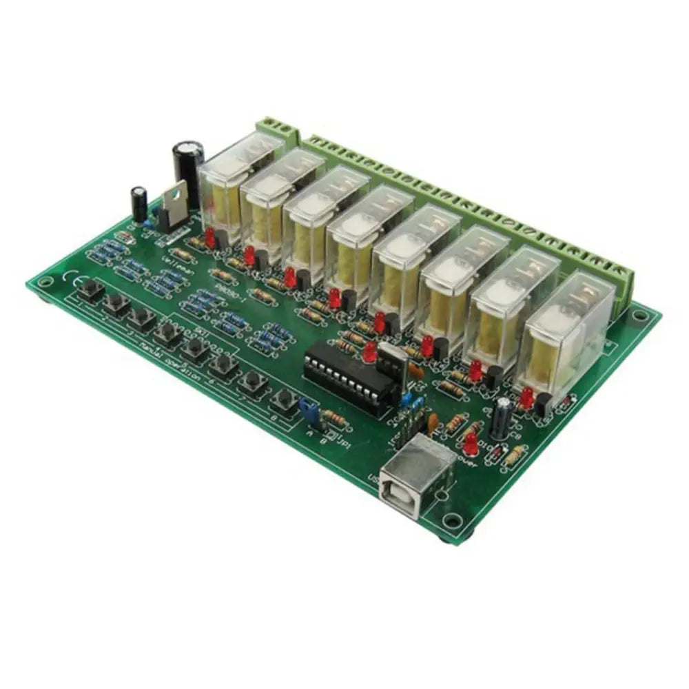 8-Channel USB Relay Card - RobotShop