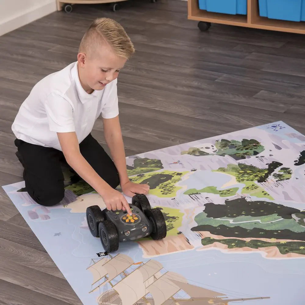 TTS Rugged Robot Treasure Island Mat, Kids Floor Robot Educational Toy ...