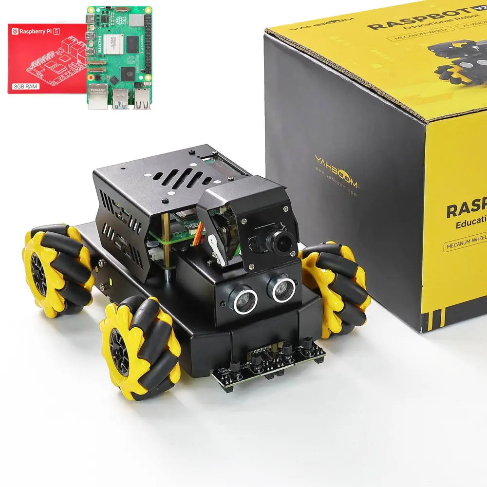Yahboom AI Vision Robot Raspberry Pi 5 Car with 2DOF HD Camera Support ...