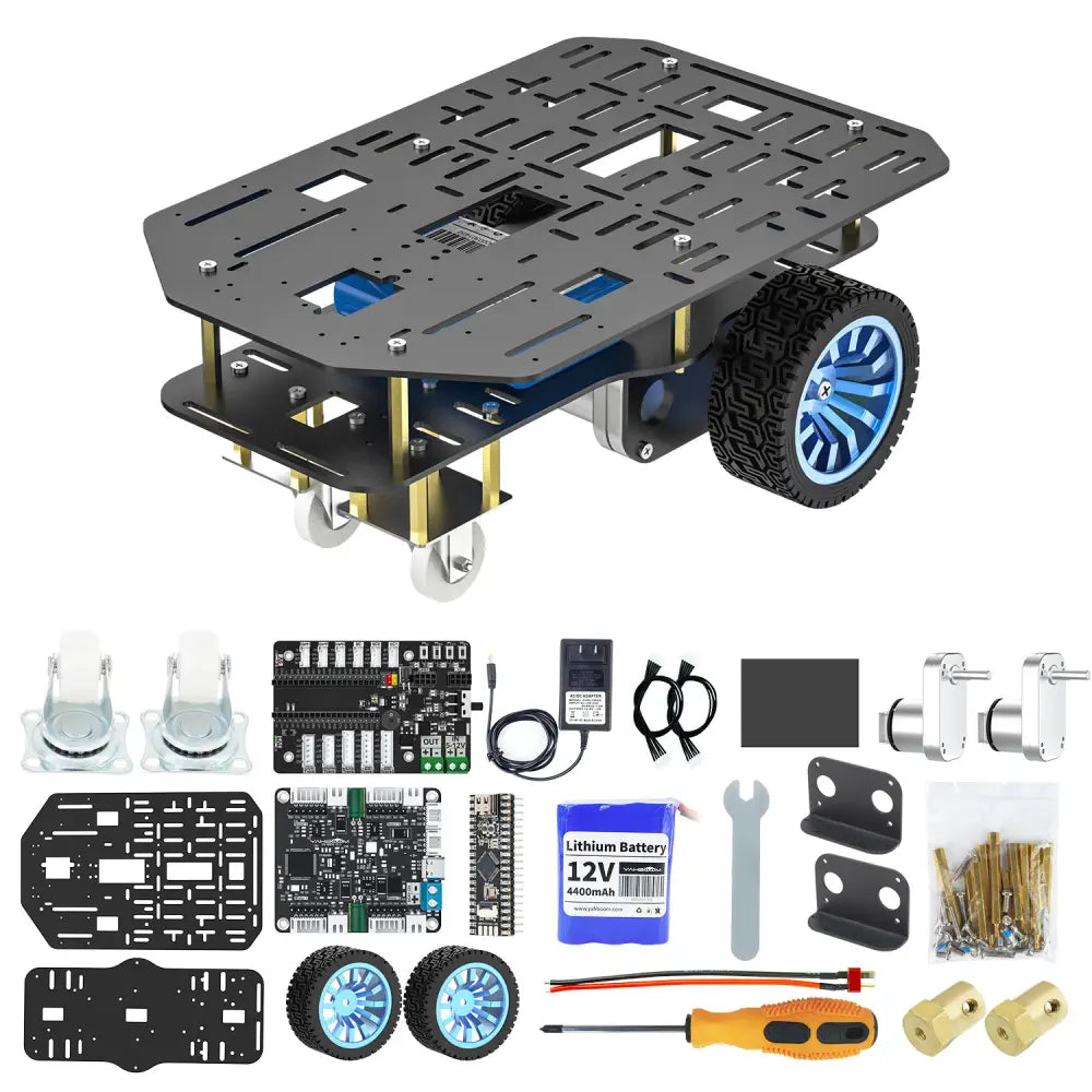 Yahboom MSPM0 Smart Robot Car Aluminum Alloy Chassis Kit-- Two-wheel ...