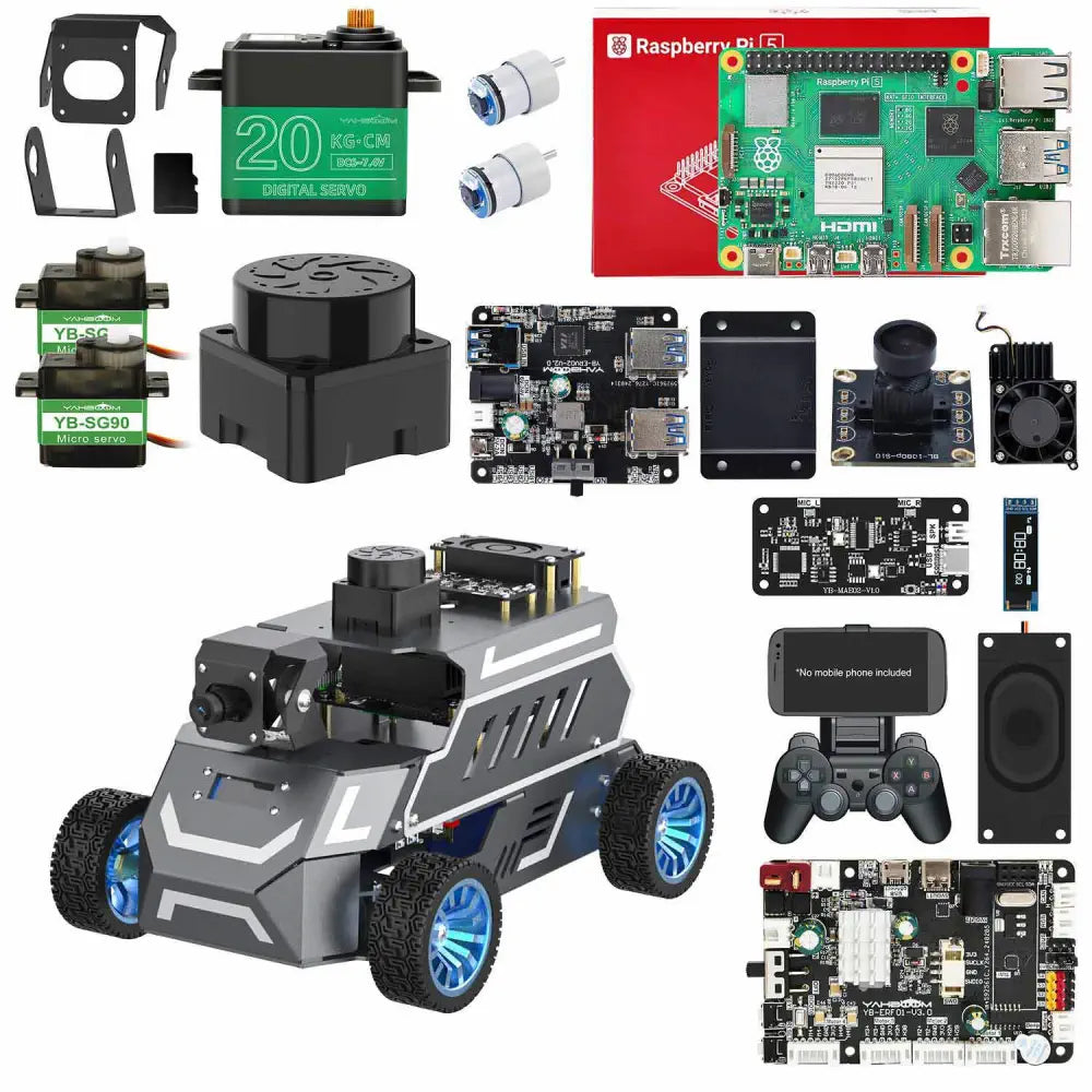 ROSMASTER A1 AI Large Model ROS2 Robot with Ackerman steering chassis ...