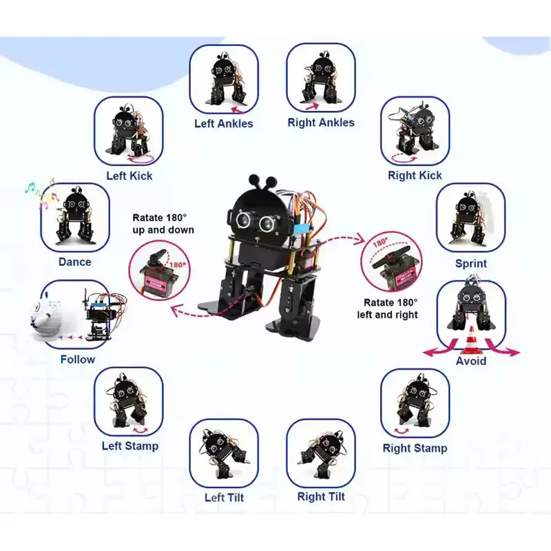 Acebott Esp32 Bionic Biped Robot Kit Compatible With Arduino Robotshop