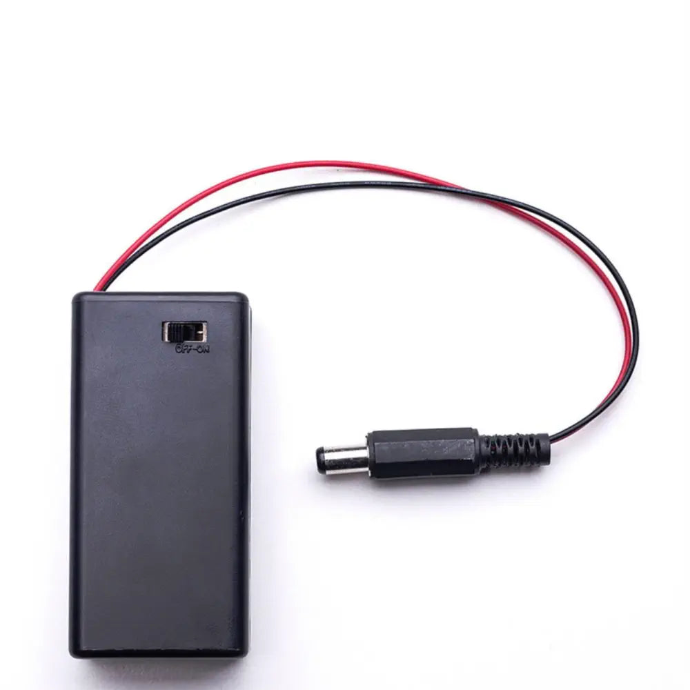 Adafruit 9V Battery Case w/ Switch and Barrel Connector - RobotShop