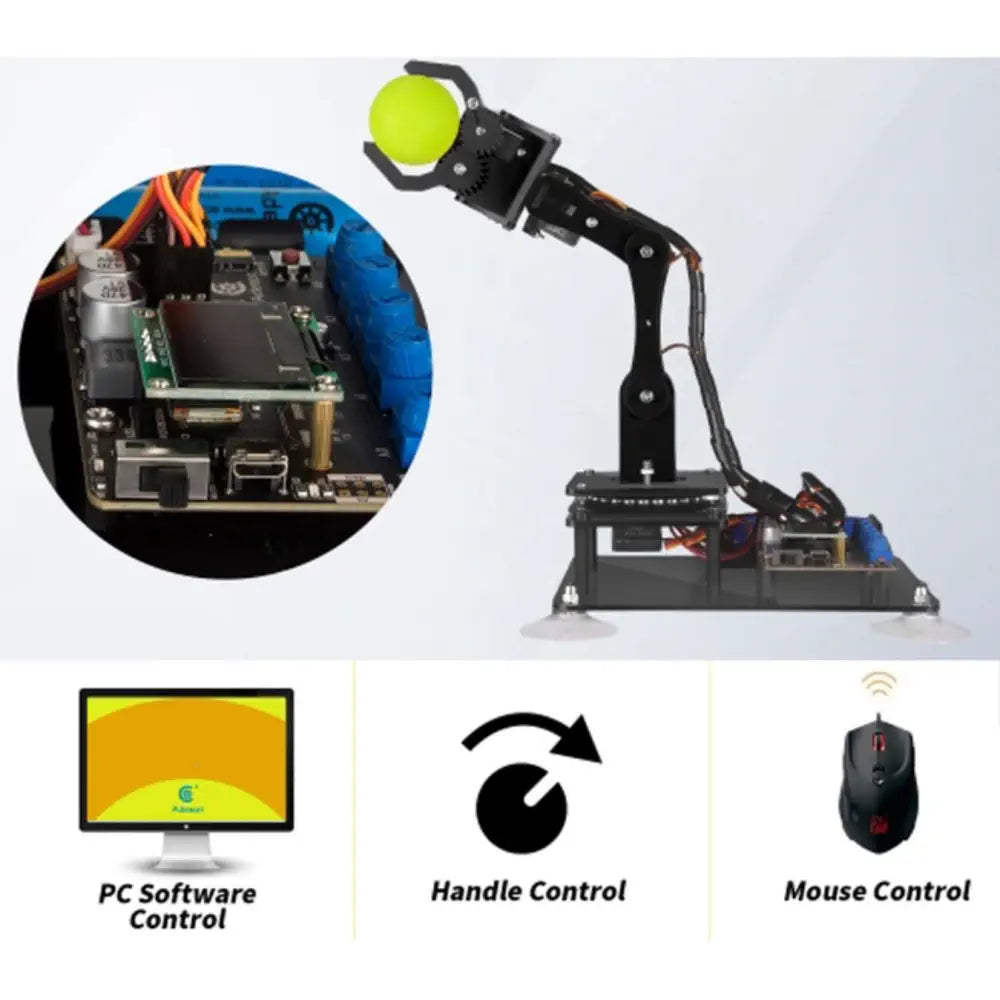 Adeept 5-DOF Arduino Compatible Programmable Orange Robot Arm Kit w ...