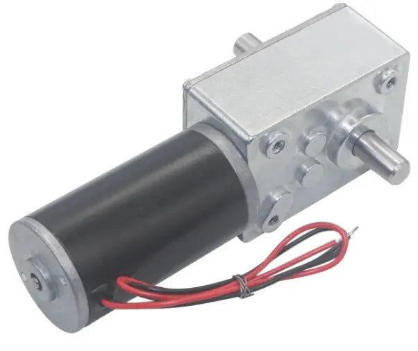 24V 16rpm High Torque Dual Shaft 31D Motor w/ Worm Gear Reduction ...